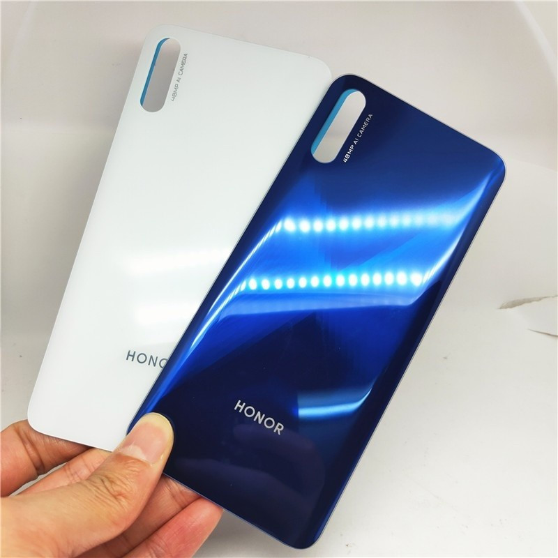 ใหม่กระจกด้านหลังสําหรับ Huawei Honor 9X 9 X Pro ฝาหลังแบตเตอรี่ด้านหลังประตูกาวอะไหล่ทดแทน ...