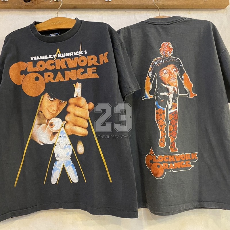 [ 23 ] CLOCKWORK ORANGE Stanley Kubrick's Legendary Movie tag Bootleg แท้ เสื้อหนังตำนาน เสื้อ ...