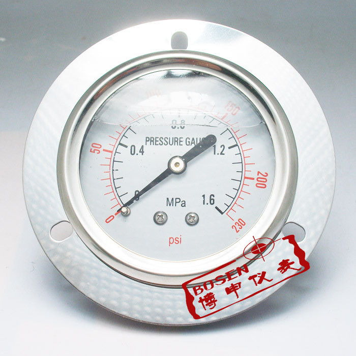 เกจวัดแรงดันน้ำมัน/เกจวัดแรงดันกันกระแทก YTN-60ZT เกจวัดแรงดันกันกระแทกแบบแกน 1.6MPA/เครื่องมือ ...