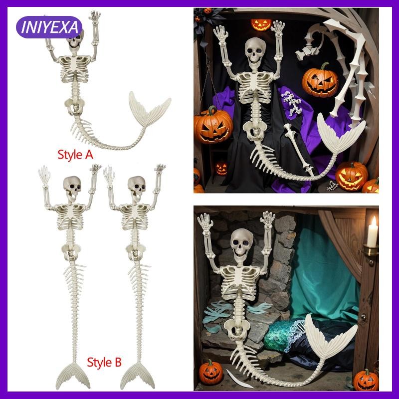 [Iniyexa] ฉากโครงกระดูกเต็มตัว Spooky Party Favors โครงกระดูกฮาโลวีนเหมือนจริง | Shopee Thailand