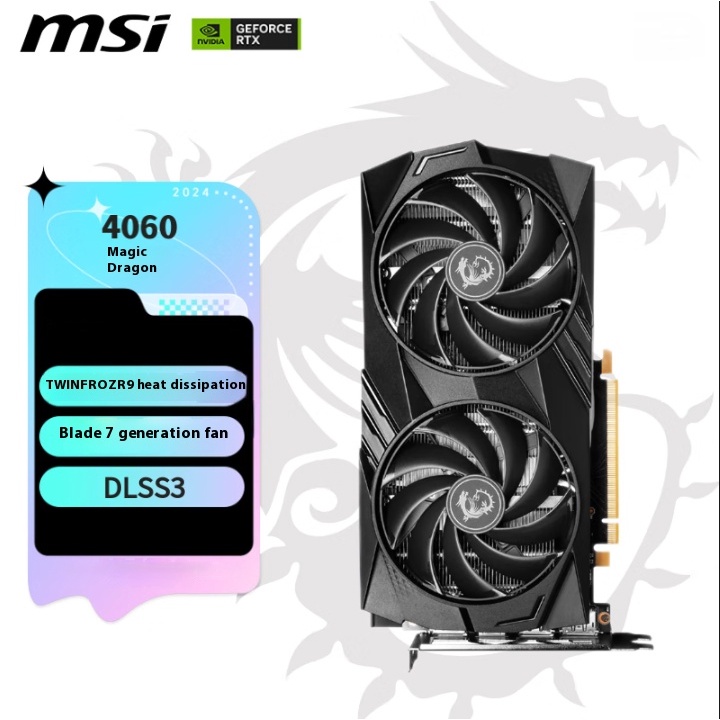 Msi GeForce RTX 4060 Cyclone 8G Esports Game Design กราฟิกการ ์ ดอิสระ ...