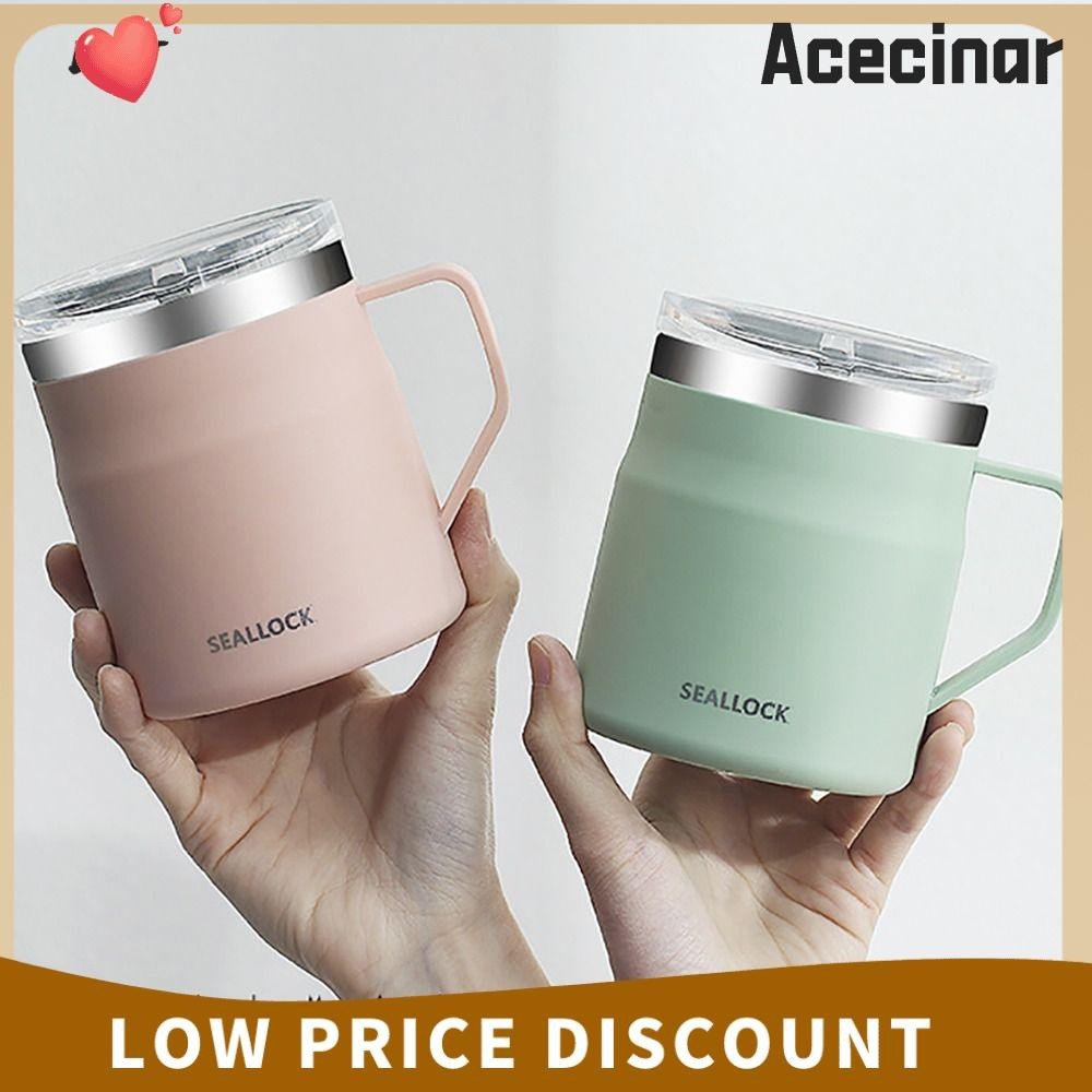 Acecinar แก้วน้ําสเตนเลส 304 พร้อมฝาปิด ทนความร้อน สองชั้น | Shopee ...
