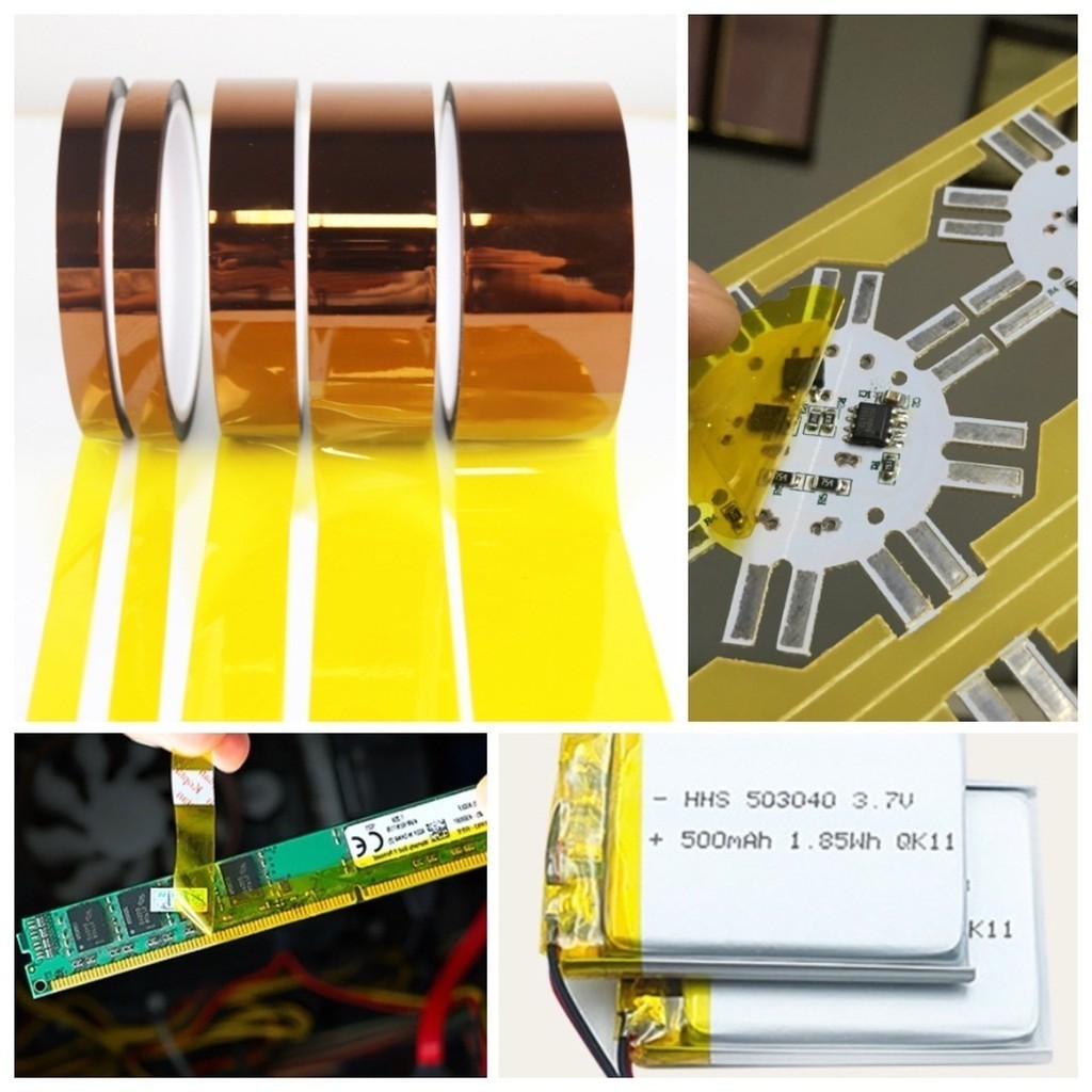 เทปฉนวน ทนความร้อน Kapton Tape Polyimide โพลิเอไมด์ ยาว 33 เมตร รุ่น ...