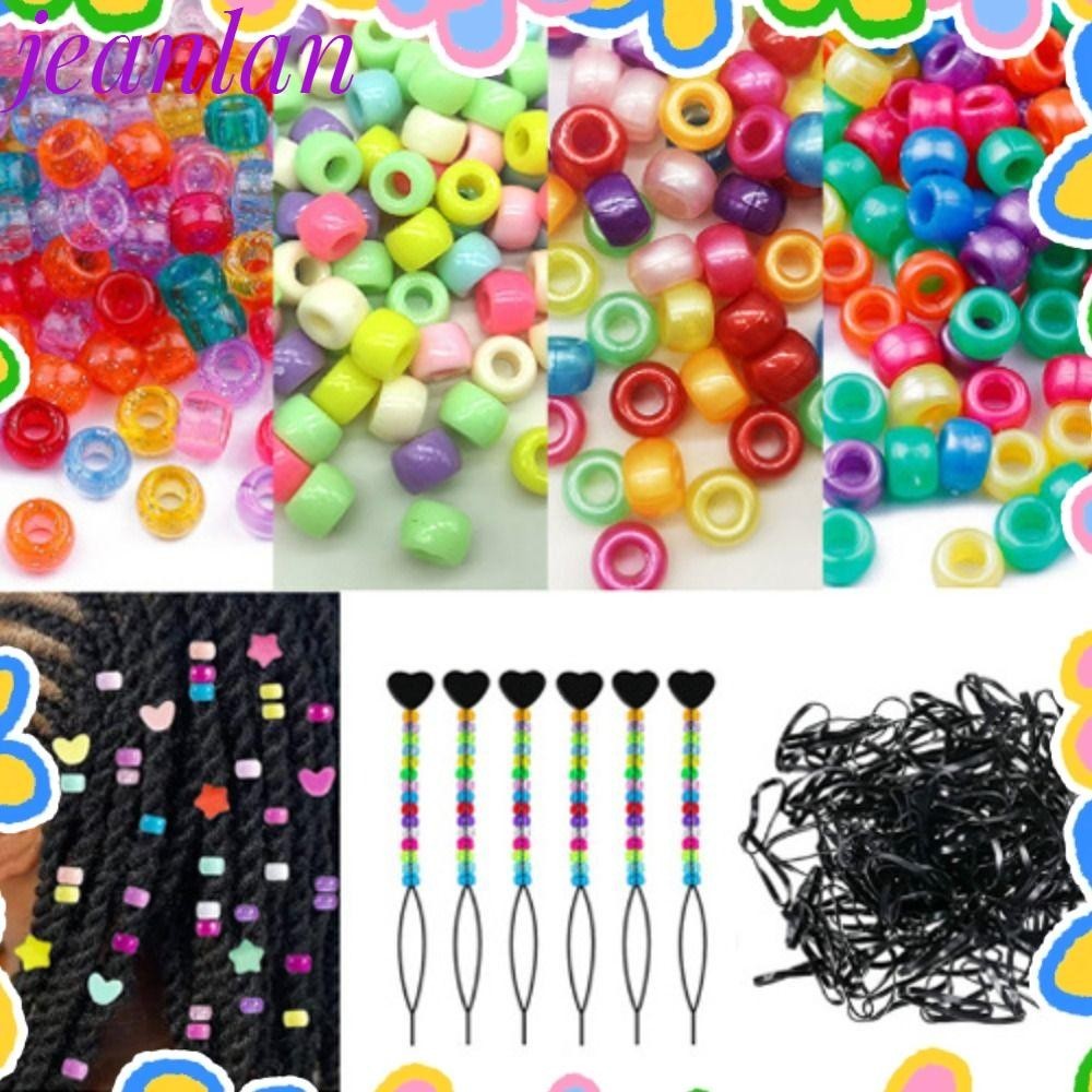Jeanlan Quick Beader, Hearted รูปร ่ างลูกปัดผมโปร ่ งใส Set, ยืดหยุ ่ ...