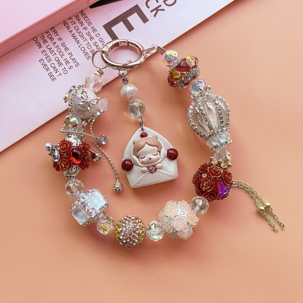 ที่ห้อยโทรศัพท์มือถือลูกปัด DIY หนักระดับไฮเอนด์ Bubble Mart ตุ๊กตา ...