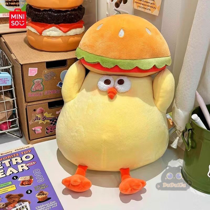 Miniso Same Style Burger Dun Dun Chicken Creative Head Burger dundun ...