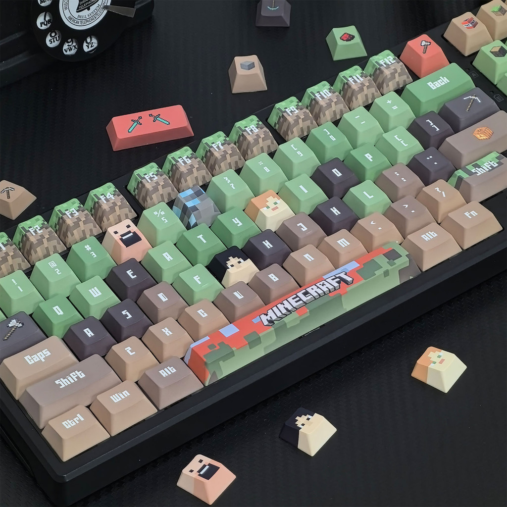 Minecraft Keycap โปรไฟล์เชอร์รี่ PBT ห้าด้าน Dye Sublimation Alice ...