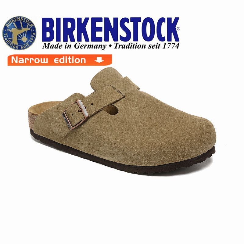 Birkenstock antelope Brown Boston รองเท ้ าผ ้ าใบแคบ Edition 35-40 ...