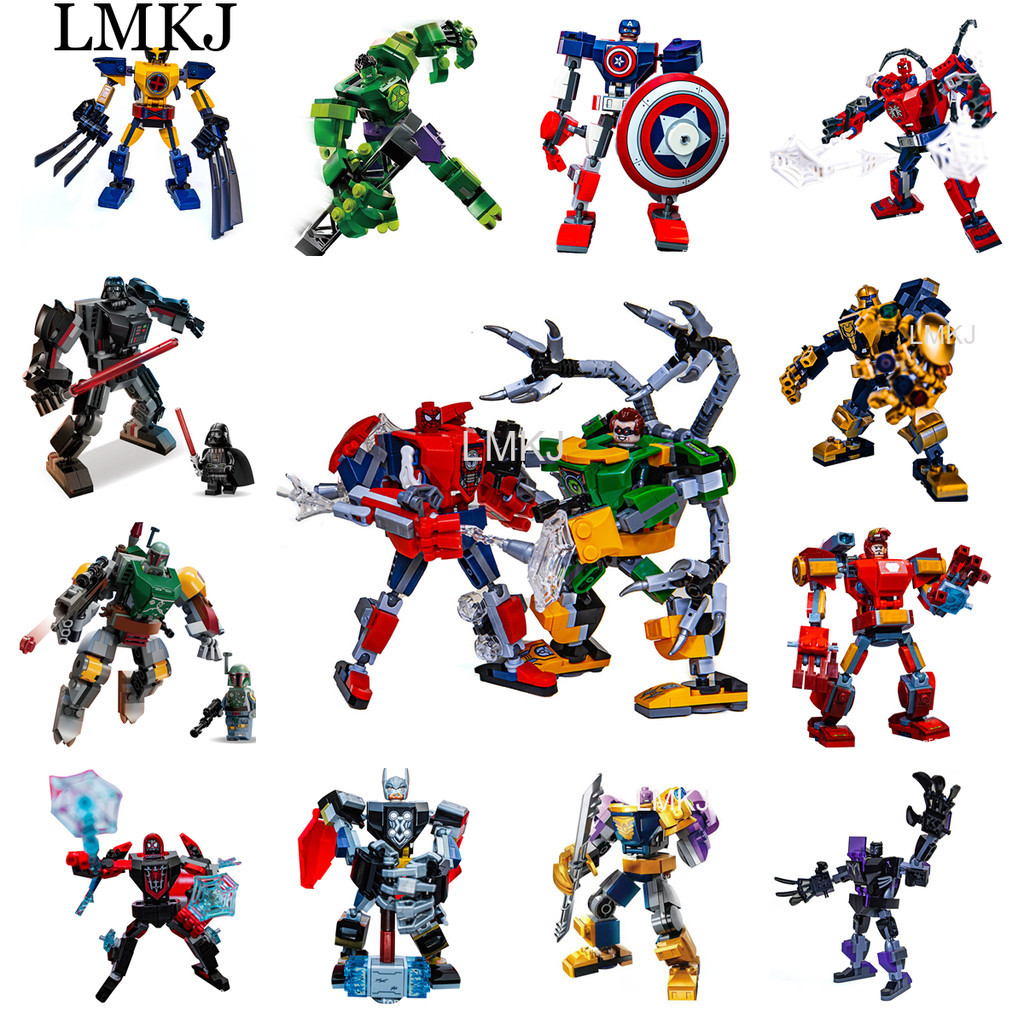 เข ้ ากันได ้ กับ LEGO Marvel Star Wars Spider Man/Iron Man/Captain ...