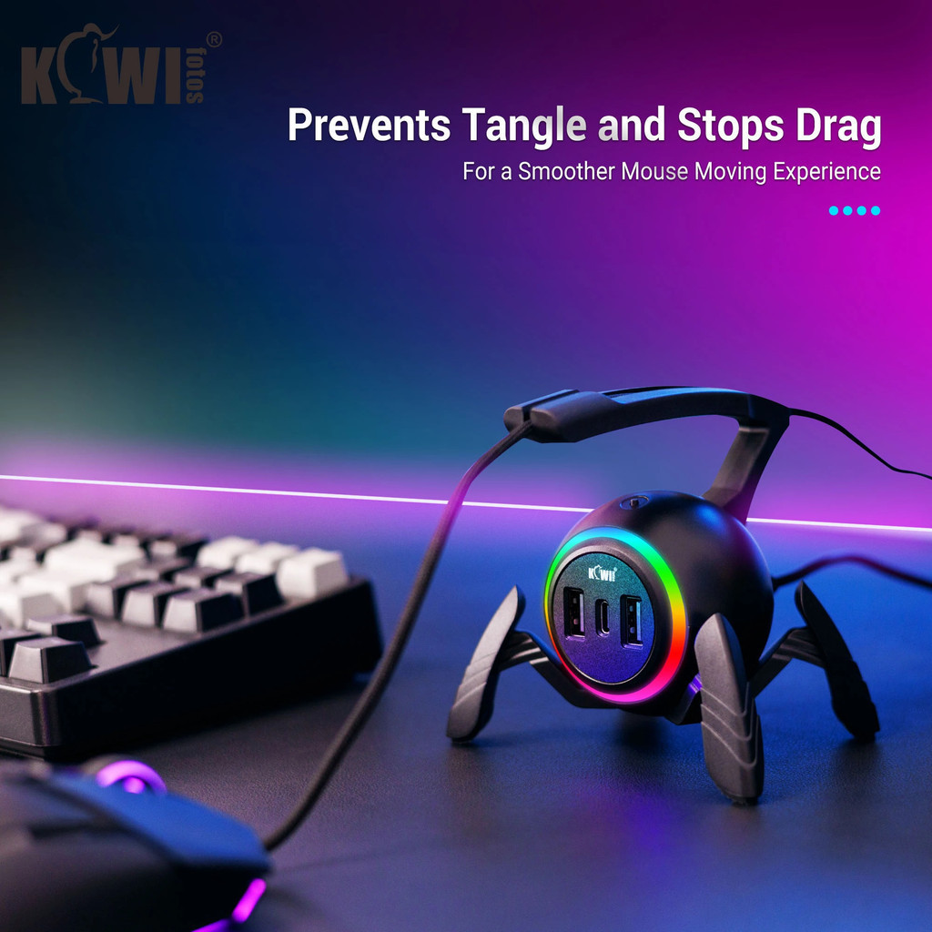 Mouse Bungee Mouse Cable Holder Cord Clip Wire Organizer ยืดหยุ่น ...
