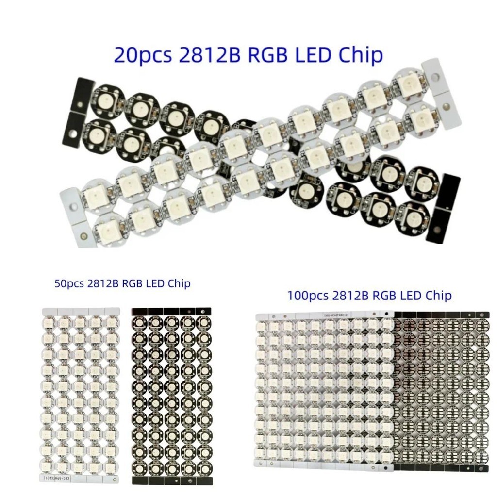 20/50/100pcs DC5V WS2812B LED ลูกปัดแอดเดรส WS2811IC RGB 2812B LED ฮีท ...