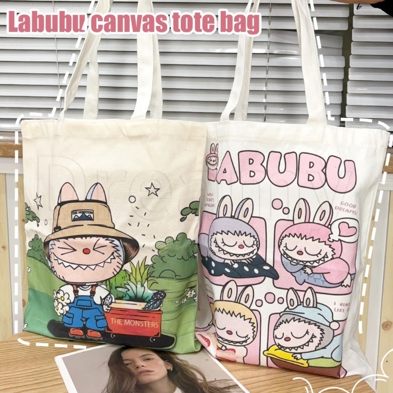 Cartoon Labubu Canvas Bag | Shopee Thailand
