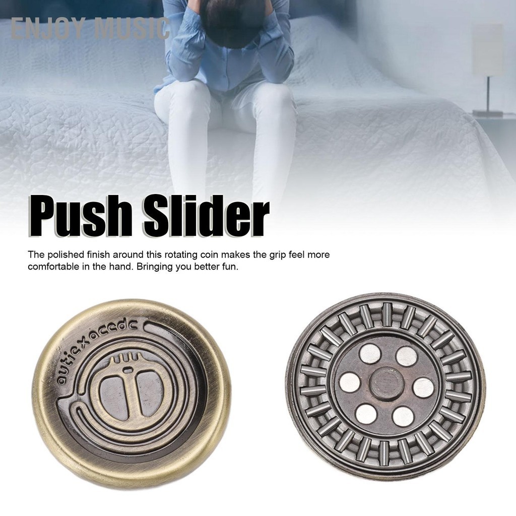 Enjoy Music Devil Magnetic Push Slider EDC ความเครียดบรรเทาโลหะหมุน ...
