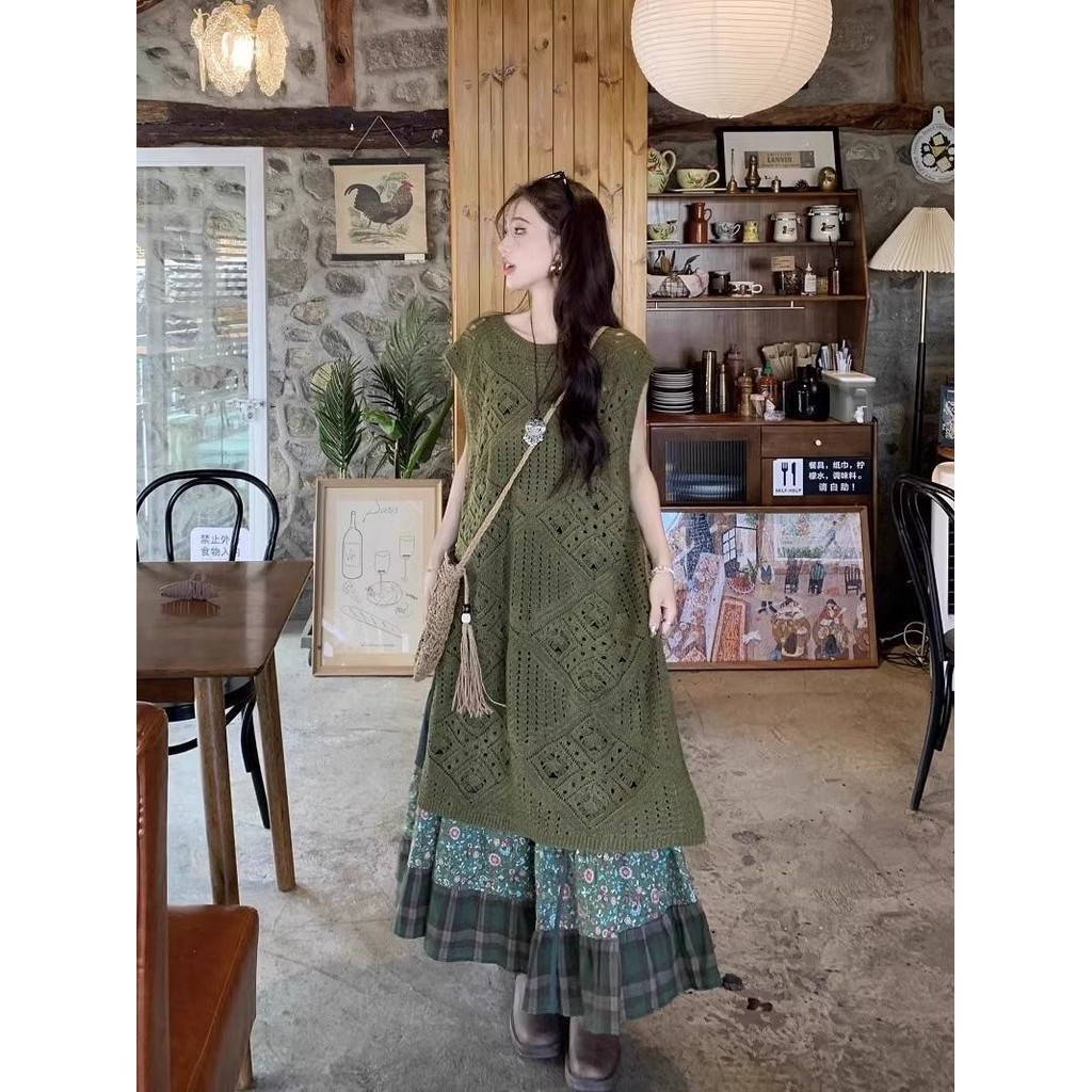 Belly Style Niche Ethnic Wear Knitted All-Matching Floral Hollow ...