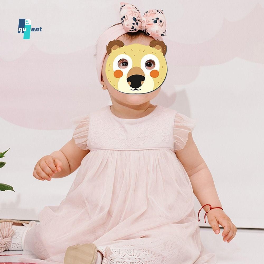 Quantumsky หน้ากากสัตว์ป่า 15 ชิ้น, หน้ากากปาร์ตี้คอสเพลย์กระดาษการ์ตูน, ผ้าปิดตา DIY Craft Lion ...