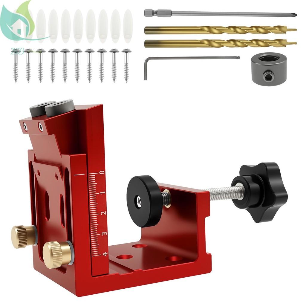 Pocket Hole Drill Guide Jig Set อลูมิเนียมอัลลอยด์ 45° ตัวระบุตําแหน่ง ...