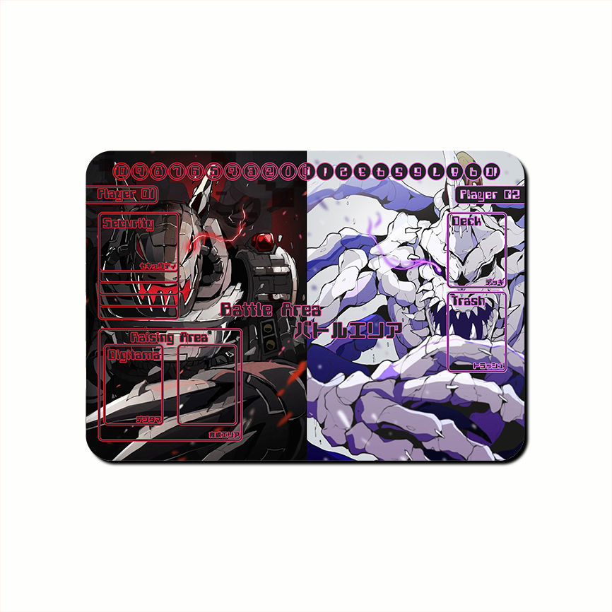 Digimon Card Mat DTCG Game Mat Mechanical Evil Dragon Beelzemon Battle ...