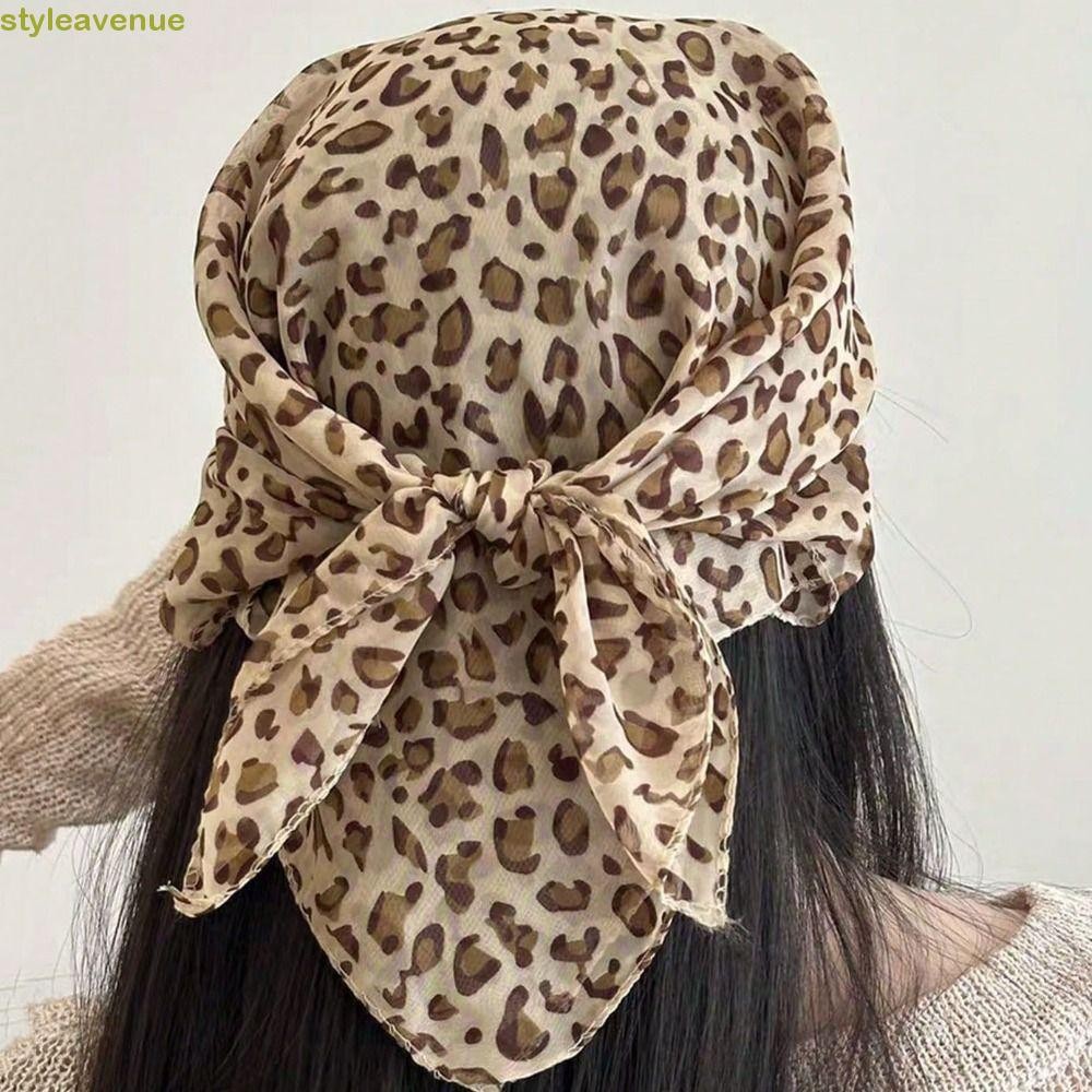 Styleavenue เสือดาวพิมพ์ Turban,แถบคาดศีรษะ Y2k พิมพ์ Headscarf, Hip ...