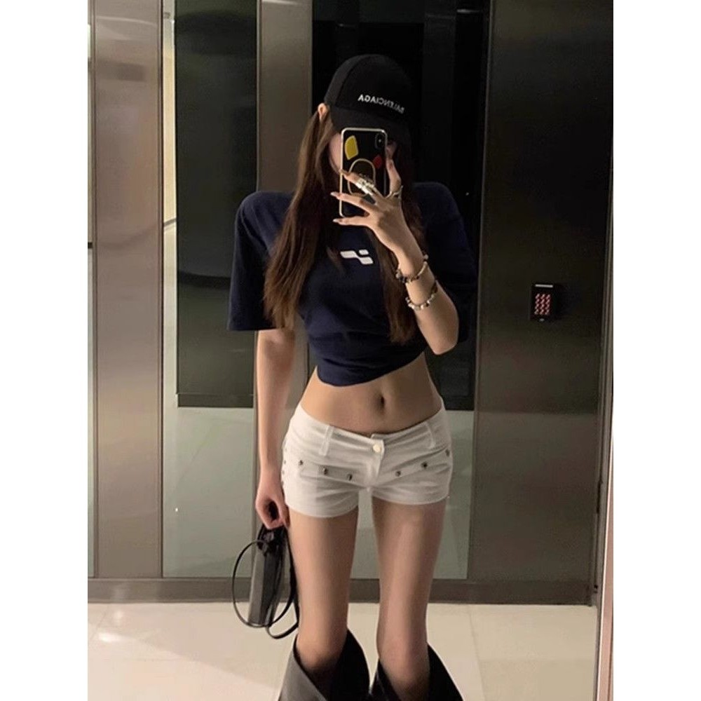 American Millennium สาวร้อนสไตล์ Denim กางเกงขาสั้นสั้นสุดหญิงฤดูร้อน ...