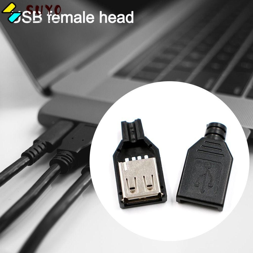 Suyo หญิง USB Connector , DIY PCB SDA Data Cable Line USB Socket ...