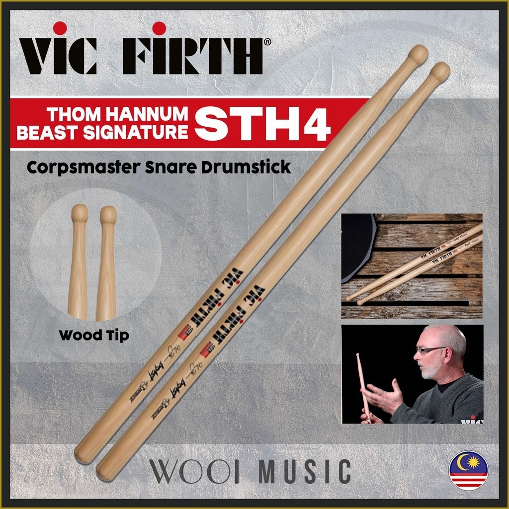 Vic Firth STH4 Corpsmaster Tom Hannum Beast Signature มาร์ชซิ่ง บ่วง ...