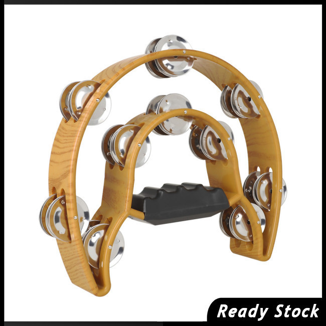 Zevaret Compact Music Tambourine Double Half Moon Design ABS Handbell ...