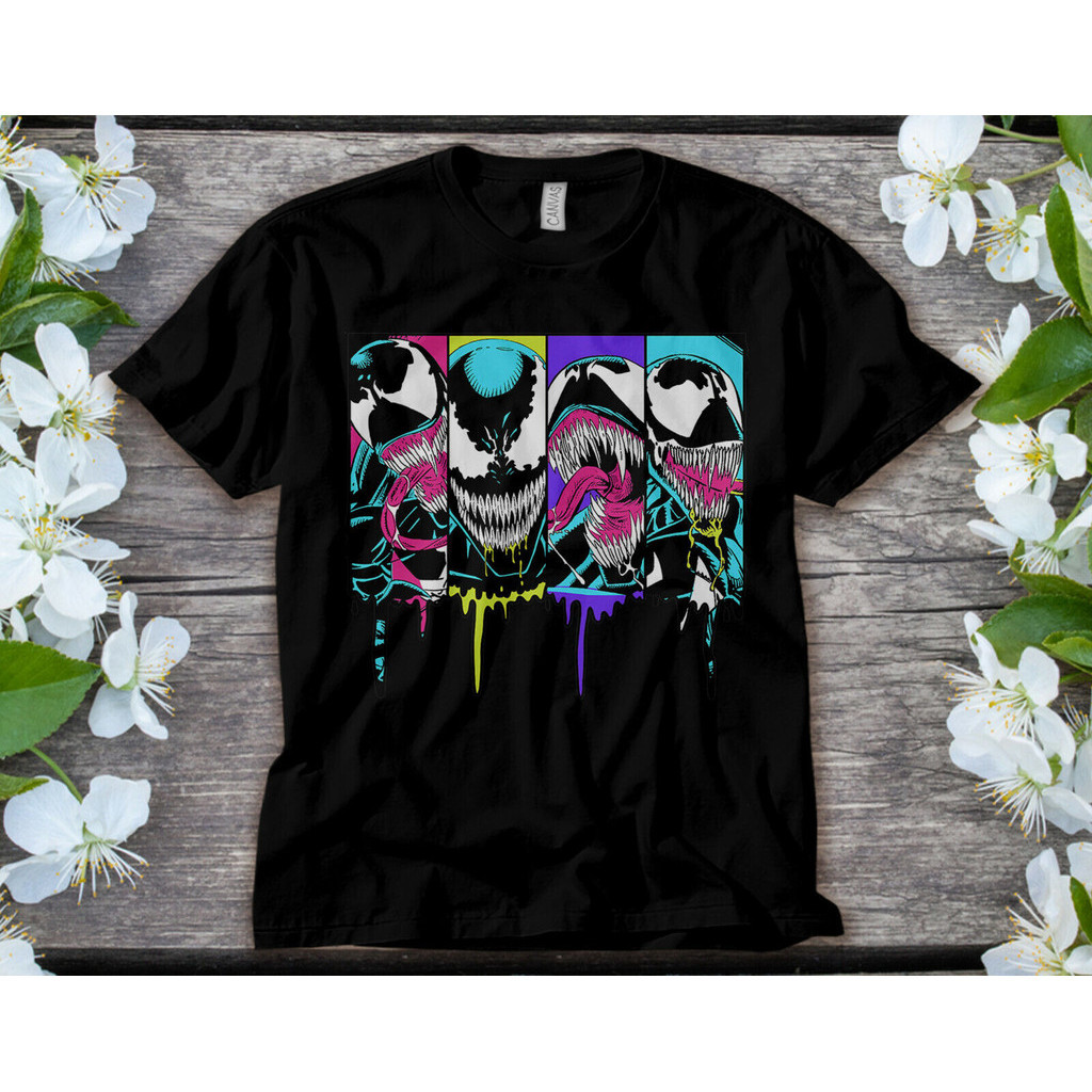 Marvel Venom สีสัน Dripping เสื้อยืด Unisex เสื้อสเวตเชิ้ต | Shopee ...