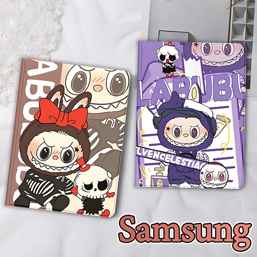 Labubu เคสฝาพับ Samsung Galaxy Tab S7 S8 S9 S7FE S9FE S9FE+ S6 A8 A9 A9 ...