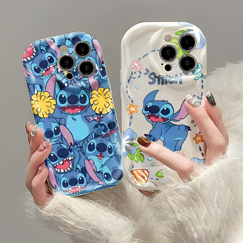 การ์ตูน Ponto Lilo & Stitch โทรศัพท์มือถือสําหรับ IPhone 11 15 14 13 Pro Max 12/8se 7 Plus XS ...