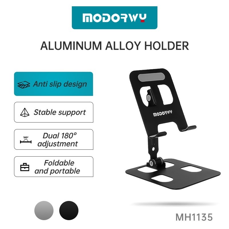 MODORWY MH1135 ที่วางโทรศัพท์ โลหะ100% โต๊ะปรับมุมได้หลายมุมที่วาง ...