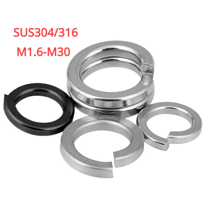 [YHM1] ขายส่ง:แหวนสปริง แหวนรอง กันคลาย สแตนเลส 304/316 M1.6-M30 / Spring Washer Stainless Steel ...