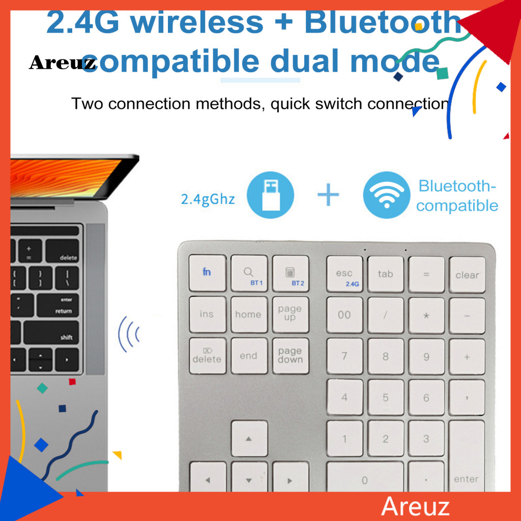 Are Dual Mode Number Pad Wireless Number Pad Mini Wireless Bluetooth ...