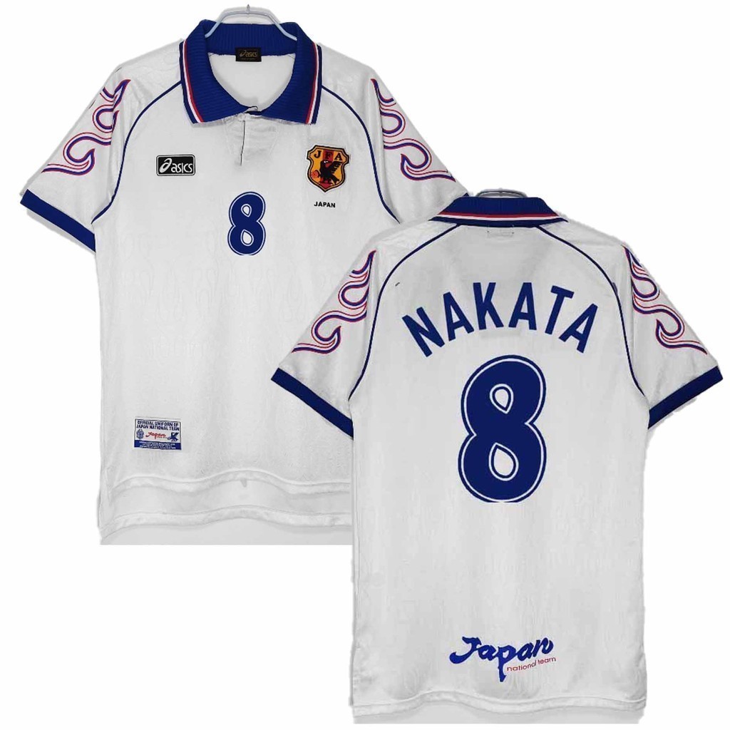 Retro Issue 1998 japan away NAKATA 8 เสื้อฟุตบอลผู้ชาย | Shopee Thailand