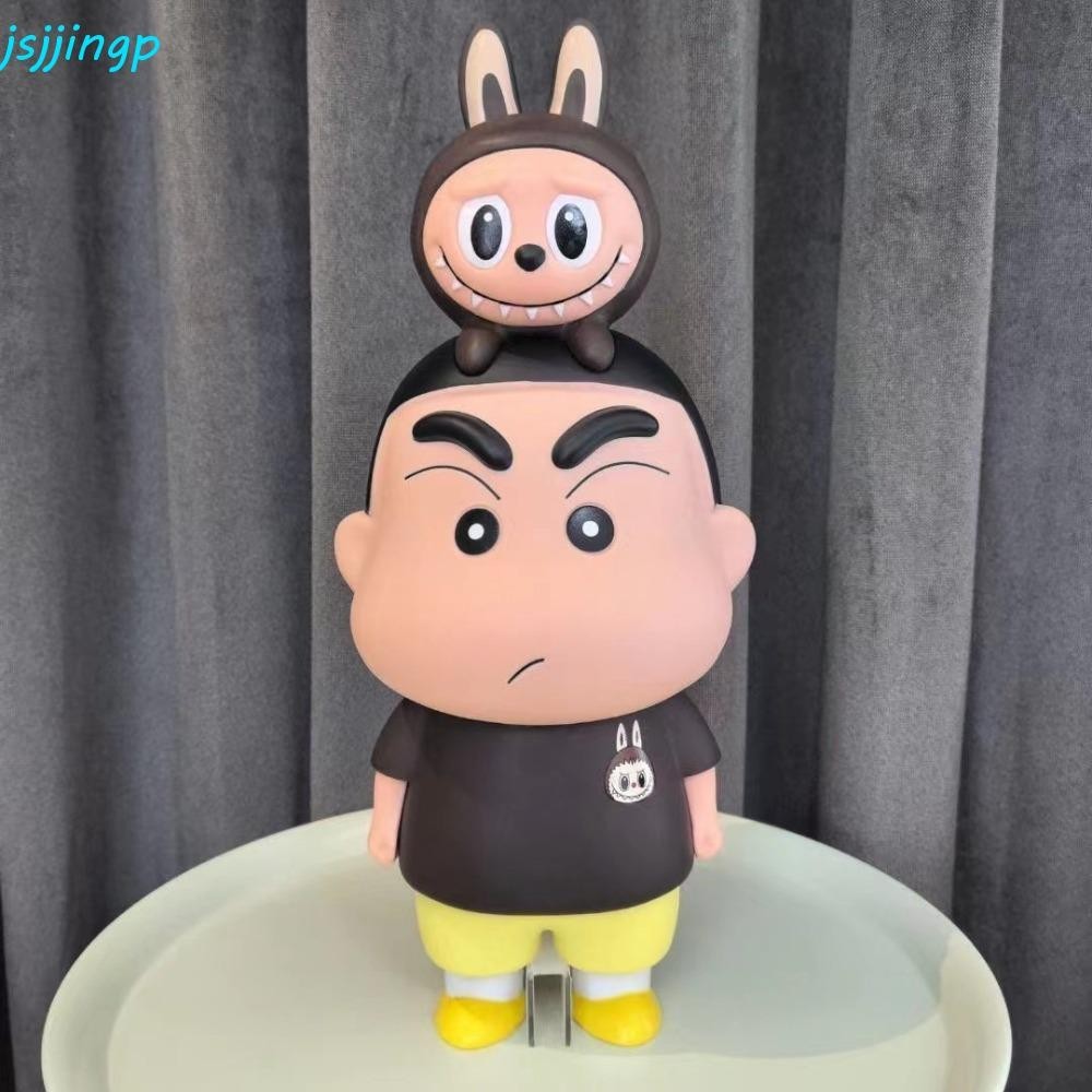 Jsjjingp Labubu Crayon Shin-Chan รูป, PVC ตุ๊กตารูปปั้น Labubu Crayon Shin-Chan รุ่น, คอลเลกชัน ...