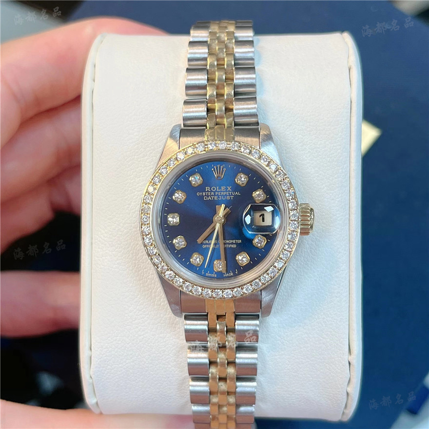 Diamond Dial Watch Diary Type Automatic Rolex Mechanical Back Diamond ...