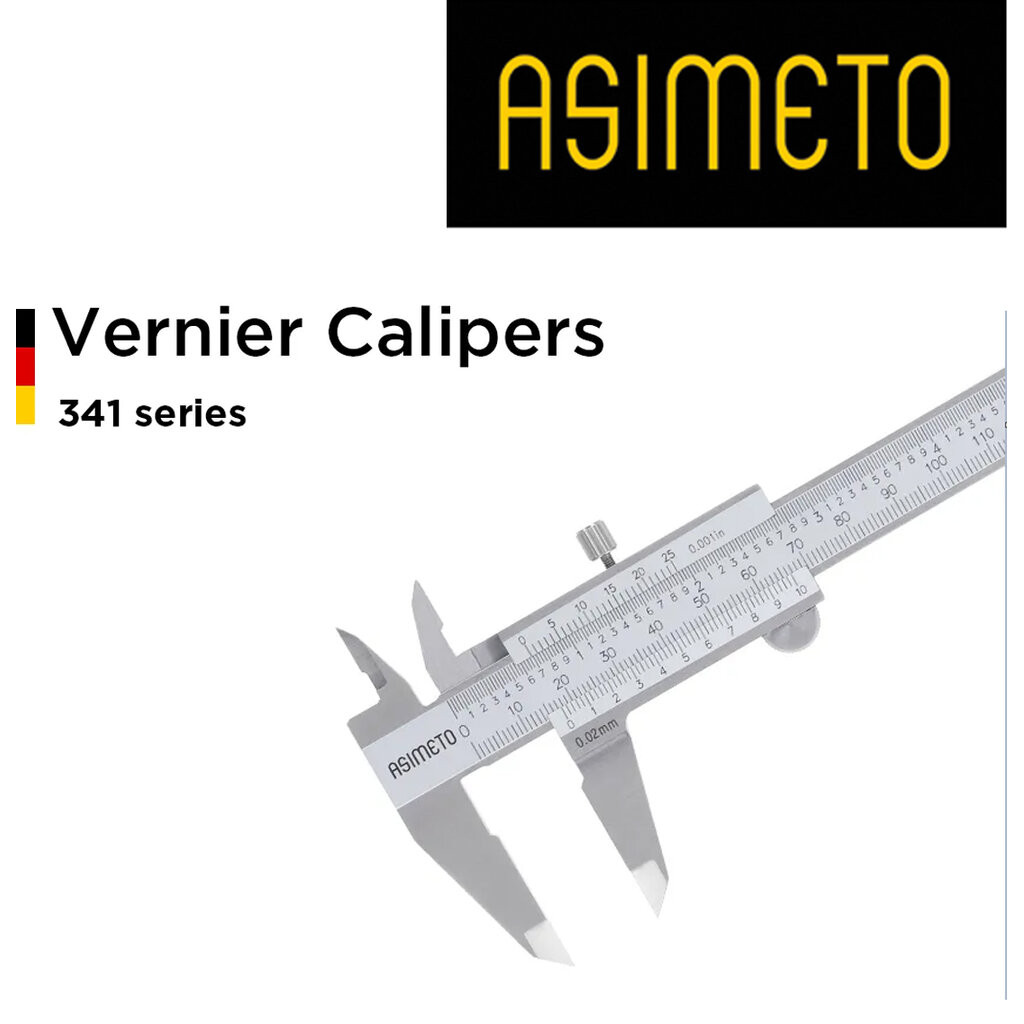 Asimeto เวอร์เนียร์คาลิปเปอร์ Vernier Caliper 0-150 มม (6 นิ้ว), 0-200 ...
