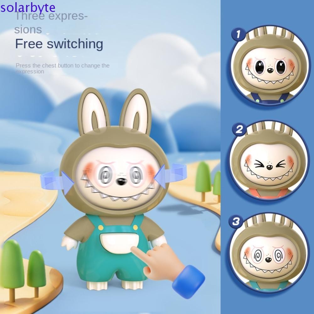 Solarbyte Labubu แกะพวงกุญแจ,การ์ตูนสารสกัดจากเปลี่ยนหน้าตุ๊กตาจี้,กระเป๋าเป้สะพายหลัง PVC ขนาด ...