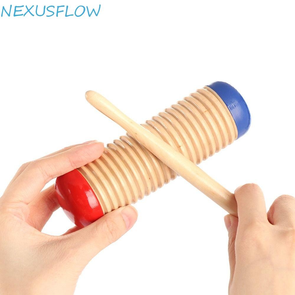 Nexusflow เครื่องดนตรี Rhythm ของเล่นของขวัญในวัยเด็กไม้เด็กไม้ Guiro 1 ...