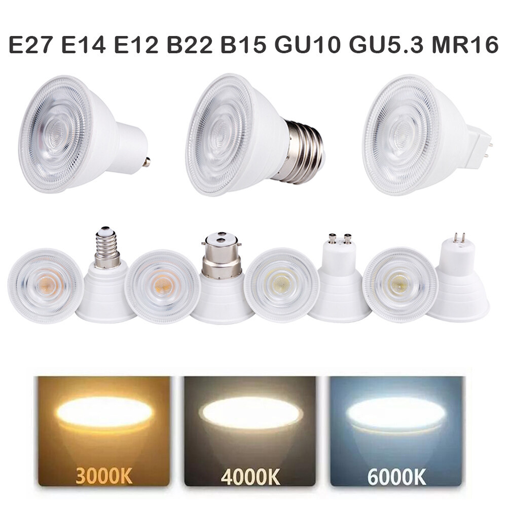 Home WI 7W หลอดไฟ led หรี่แสงได้ E27 E14 E12 B22 B15 GU10 GU5.3 MR16 COB หลอดไฟ led Spotlight ...