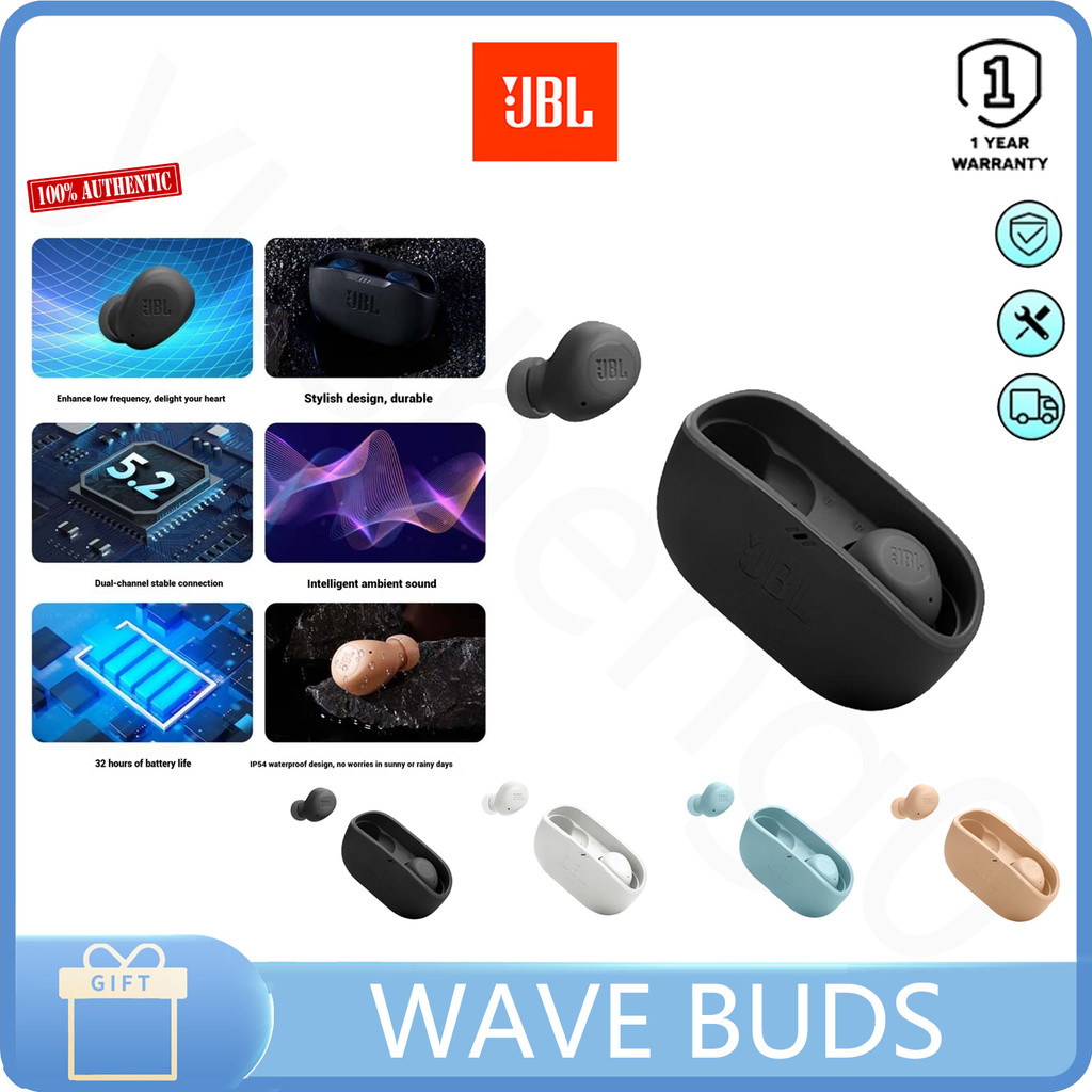 JBL WAVE BUDS True Wireless Bluetooth headphones In-ear music ...