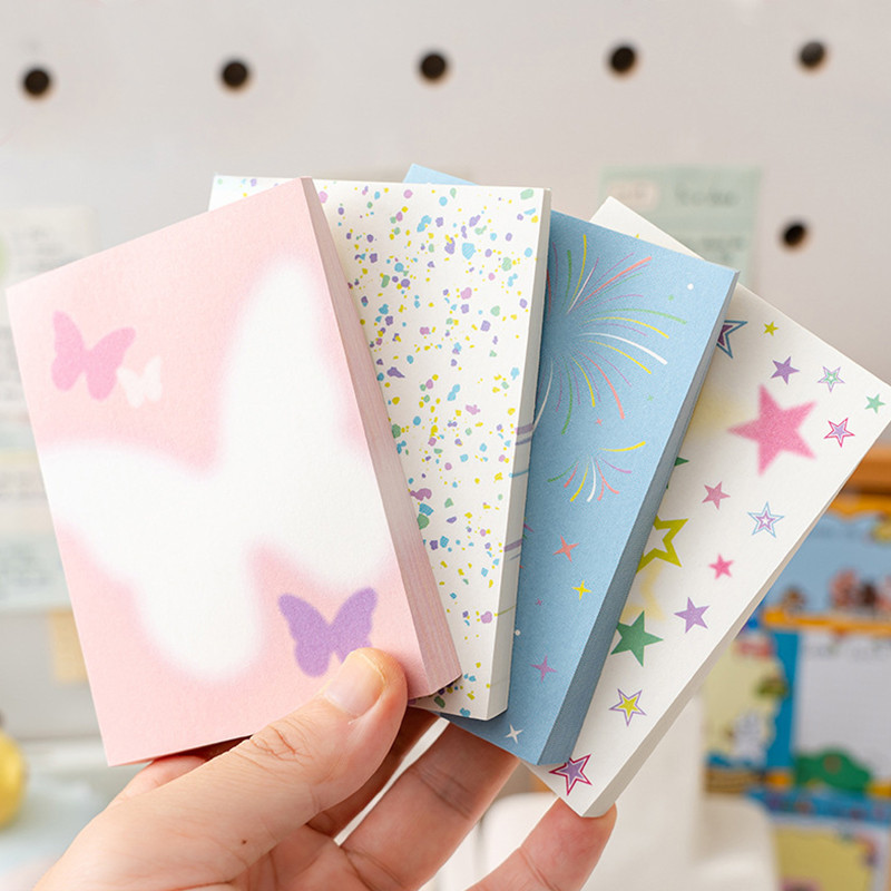 80 แผ่น Rainbow Rhythm Series Non-Sticky Paper Notes School Office ...