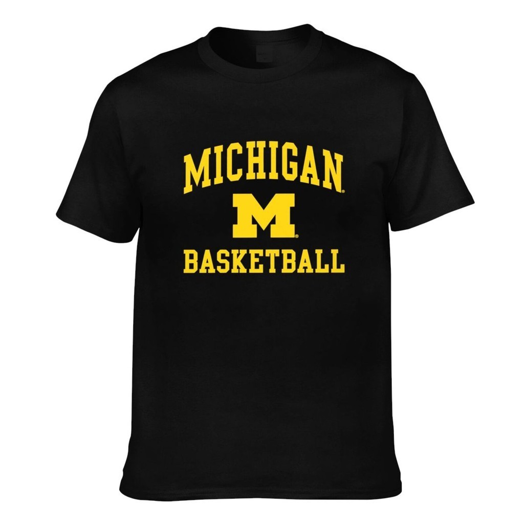 Michigan Wolverines Arch Logo Basketball เสื้อยืดMan | Shopee Thailand