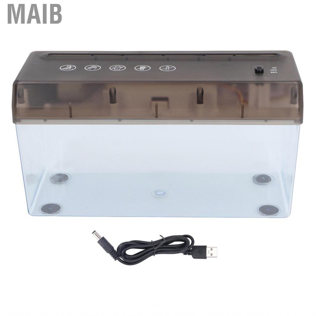 Maib Strip Cut Paper Shredder USB/Battery Powered Electric A4 Cutting ...
