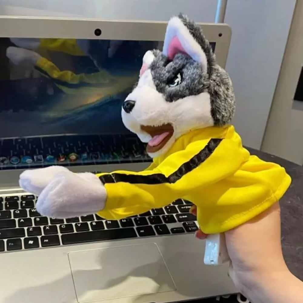 Plush Animal Boxing Dog Interactive Hand Puppet Gloves Performance ...