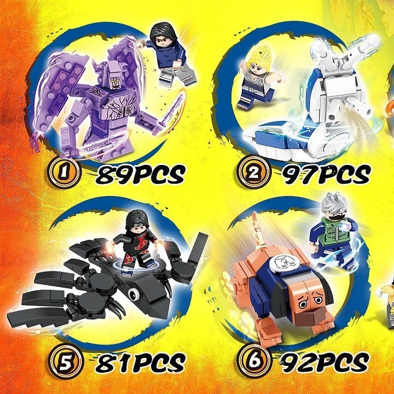 Naruto ประกอบอาคารบล ็ อกของเล ่ นประตูน ้ ําคอลัมน ์ Feima Ape Flying Sun Cut First Second ...