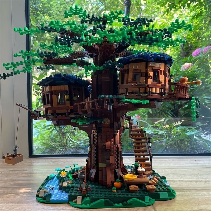 สินค้าใหม่ Creative Street View Series Big Tree House Building Blocks ...