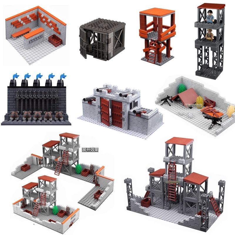 Building Blocks Third Party Wall Bricks ปราสาทยุคกลางอาคารอนุภาคขนาดเล ...