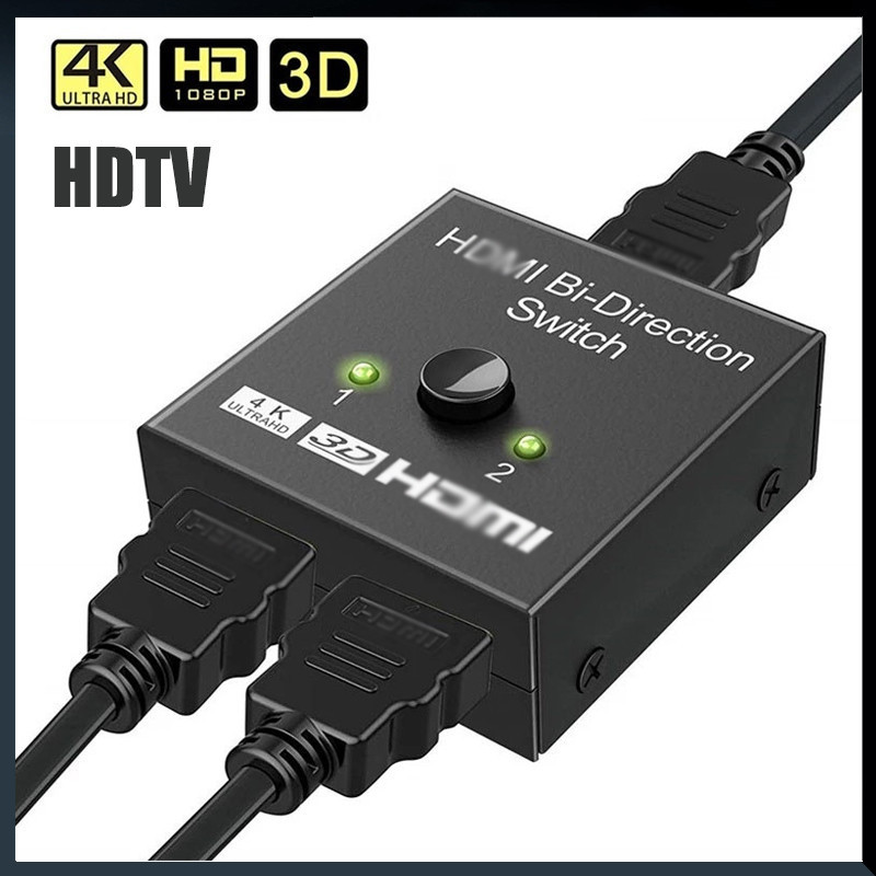 สวิตช ์ HDMI 2 พอร ์ ตสองทิศทาง 1x2 / 2x1 HDMI Switcher Splitter Ultra ...