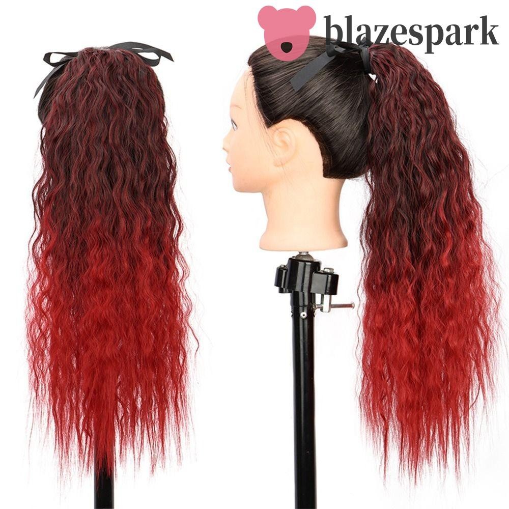 Blazespark วิกผมหางม้าเชือก, คลิป Ombre ยาวหยักหยิกผมหางม้า, อุปกรณ์เสริมผมธรรมชาติผมหางม้าขยาย ...