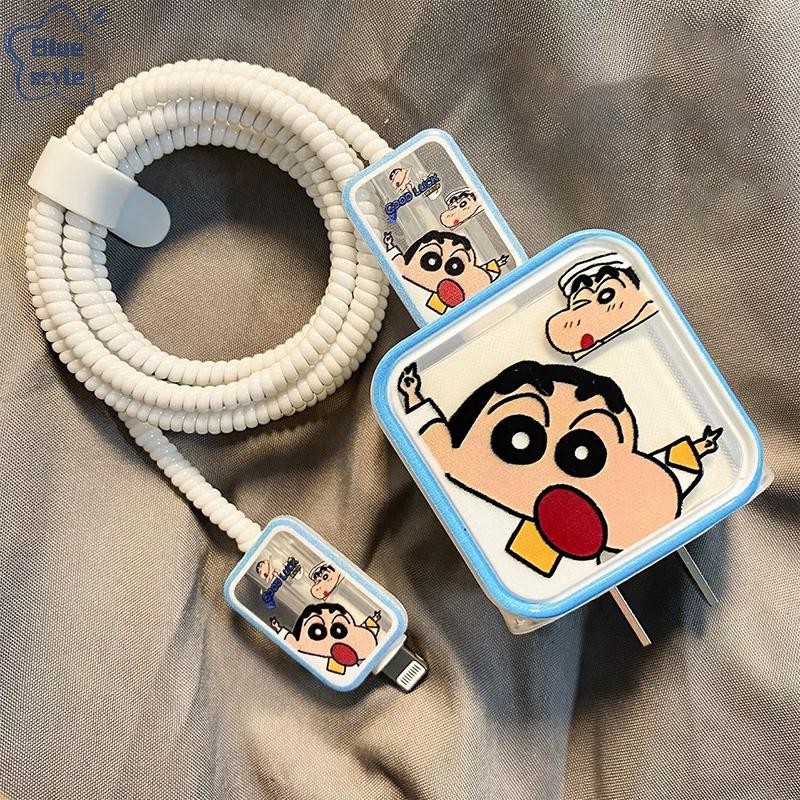 Bluestyle Crayon Shin-chan Charger Case Cable Cover สําหรับ Iphone 18W ...
